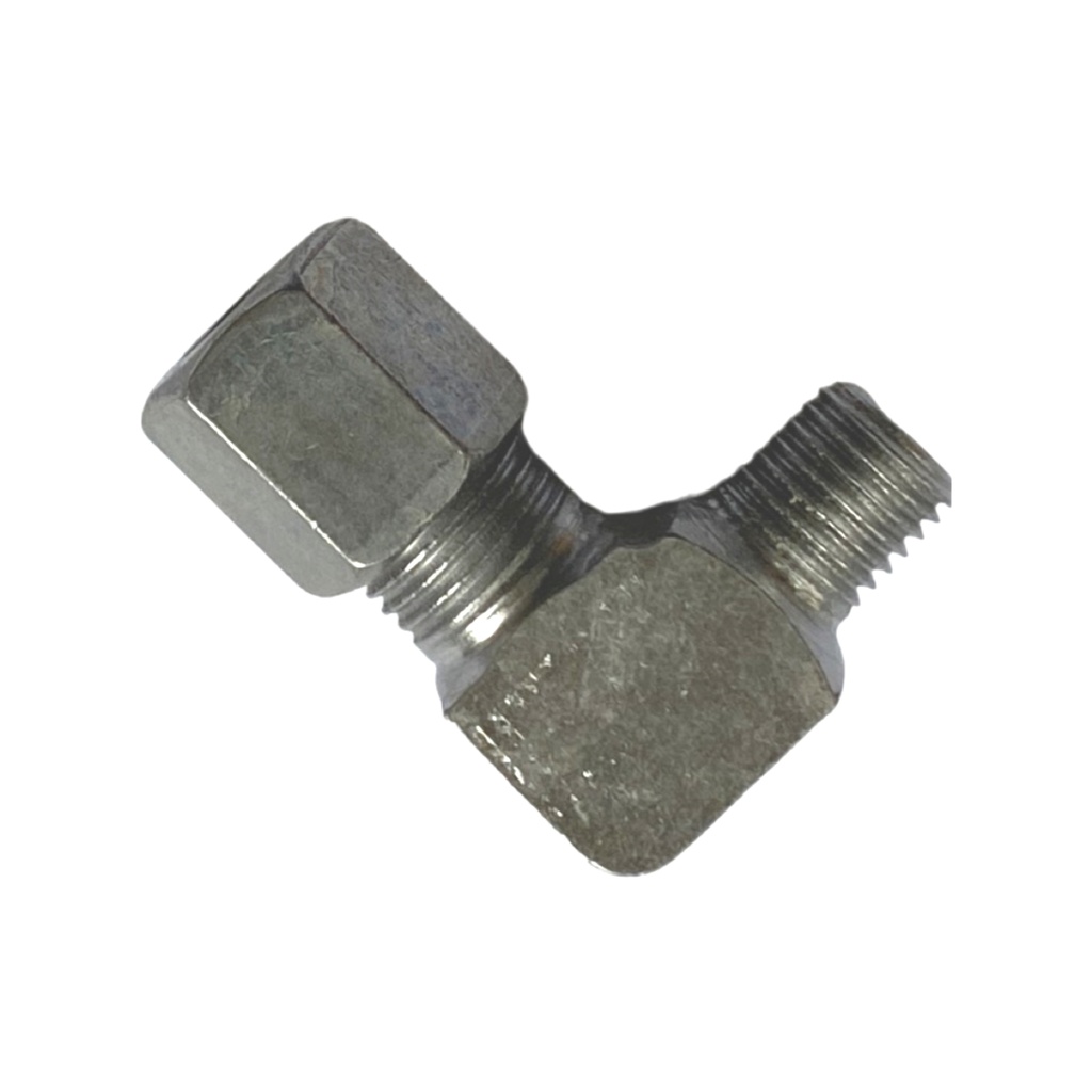 6mm x M8 Stud elbow steel | LSL Lubrication Solutions